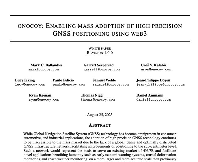 Onocoy Publishes Whitepaper, Unveiling Market Positioning and Cryptoeconomic Design | DePIN Hub