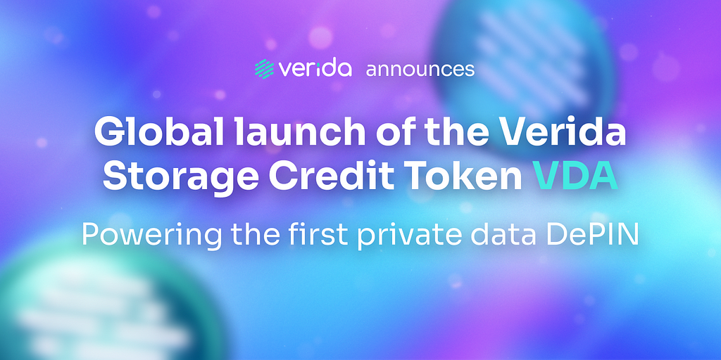 Verida Announces Launch of VDA Storage Credit Token | DePIN Hub
